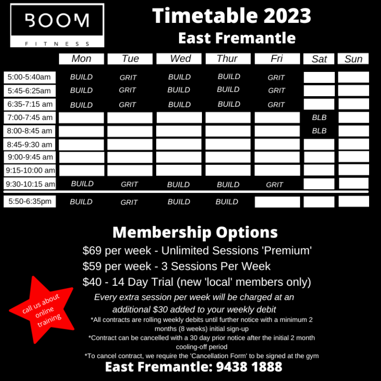 Sessions – Boom Fitness